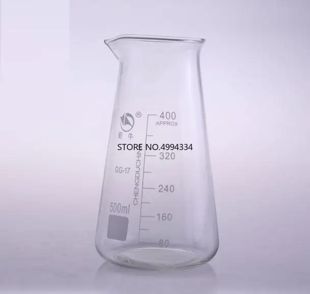 Vaso cónico de vidrio triangular transparente, borosilicato para ...