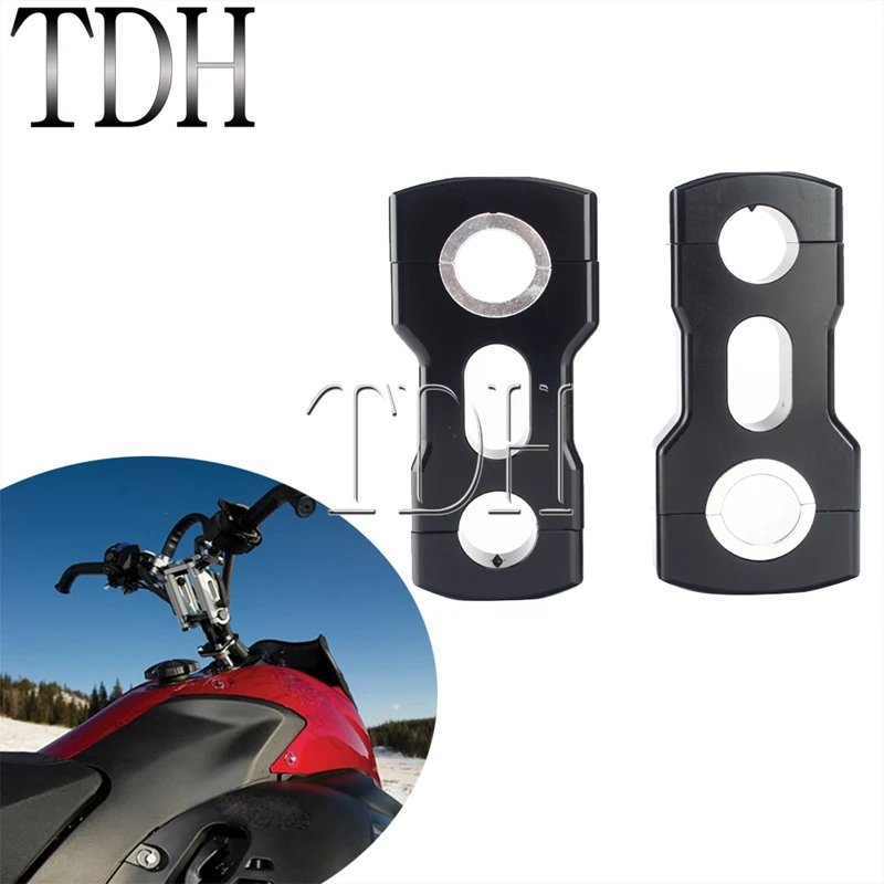 22mm 7/8" Snowmobile Handlebar Riser 2"- 4" Dual Pivoting 28mm 1-1/8 ...