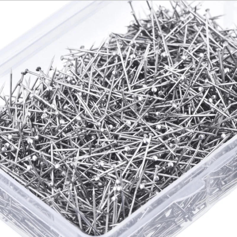 300pcs/35mm Stainless Steel Sewing Pins Dressmaker Straight Suture Pins ...