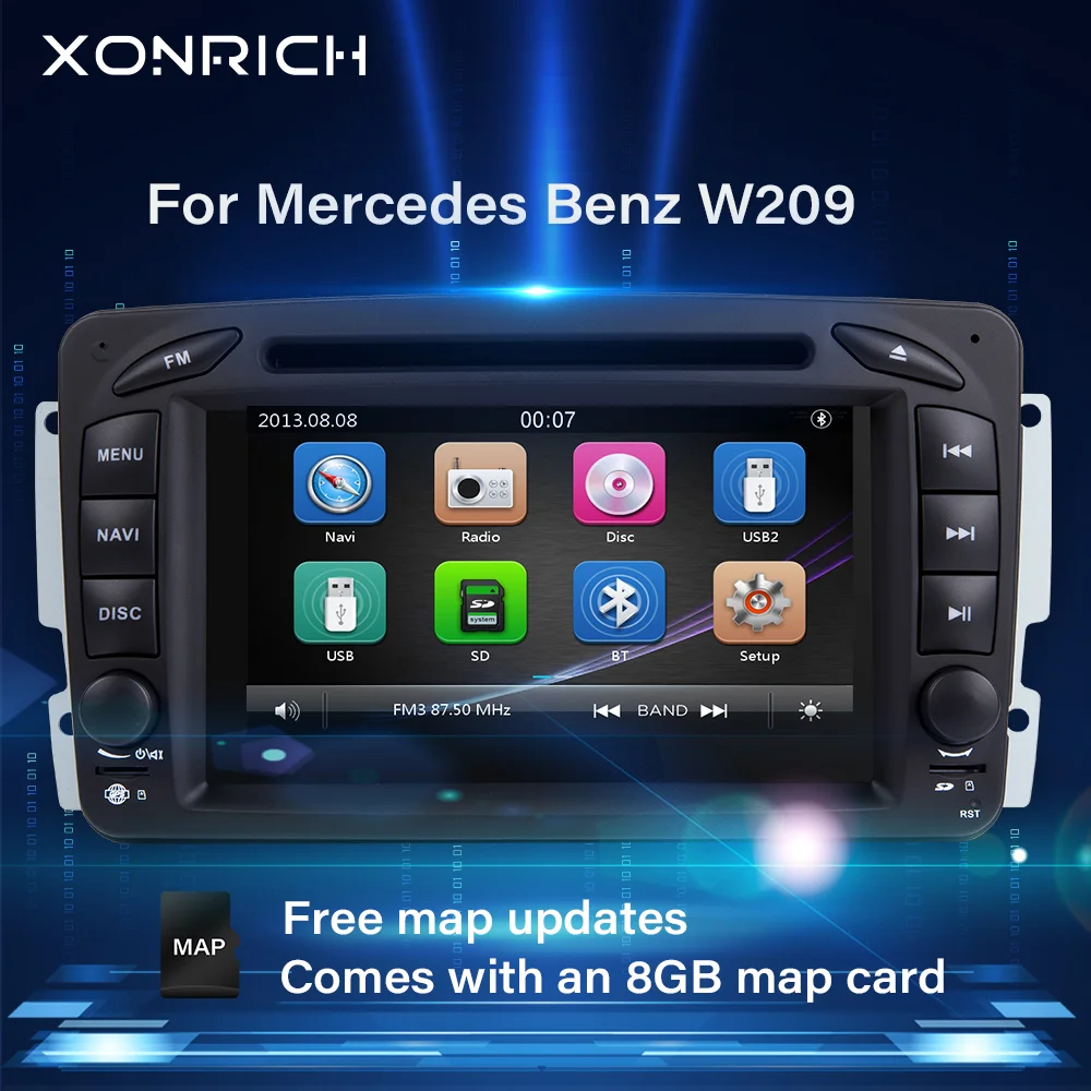 2 Din Car DVD Multimedia Player For W203 Mercedes Benz Vito W639 W168 ...
