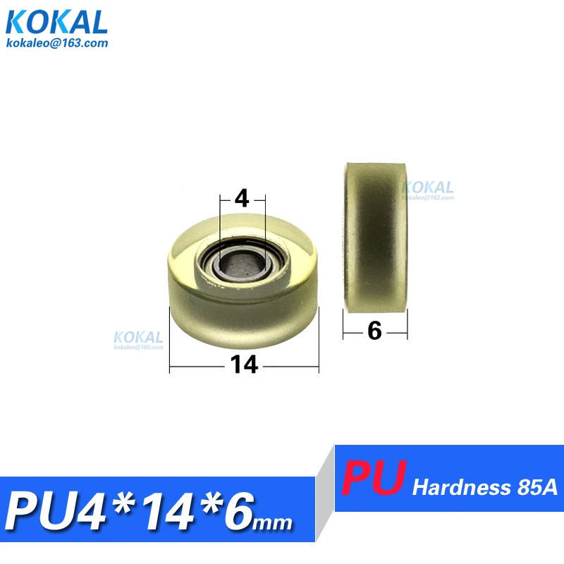 [pu0414-6]10pcs Polyurethane 684zz Ball Bearing Coated With Tpu Pu ...