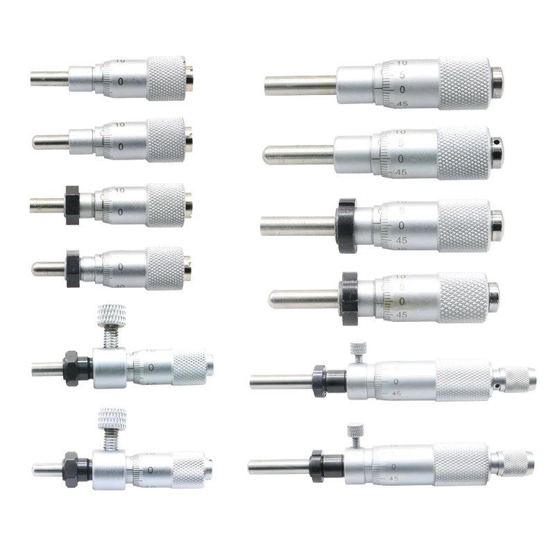Micrometer-Differential-Head-0-13mm-Self-locking-Brake-Micrometer-Screw-Device-Flat-Round ...