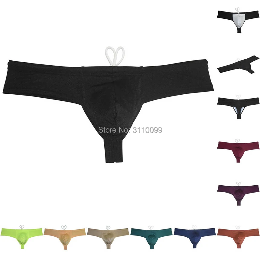 Men's Pouch Bulge Bikini Cheeky Swimwear Briefs Swim Trunks Underwear ...