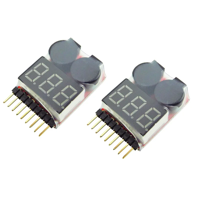 1Pcs/2Pcs 1S 8S battery voltage alarm (3.7 29.6V)Battery Buzzer Alarm ...