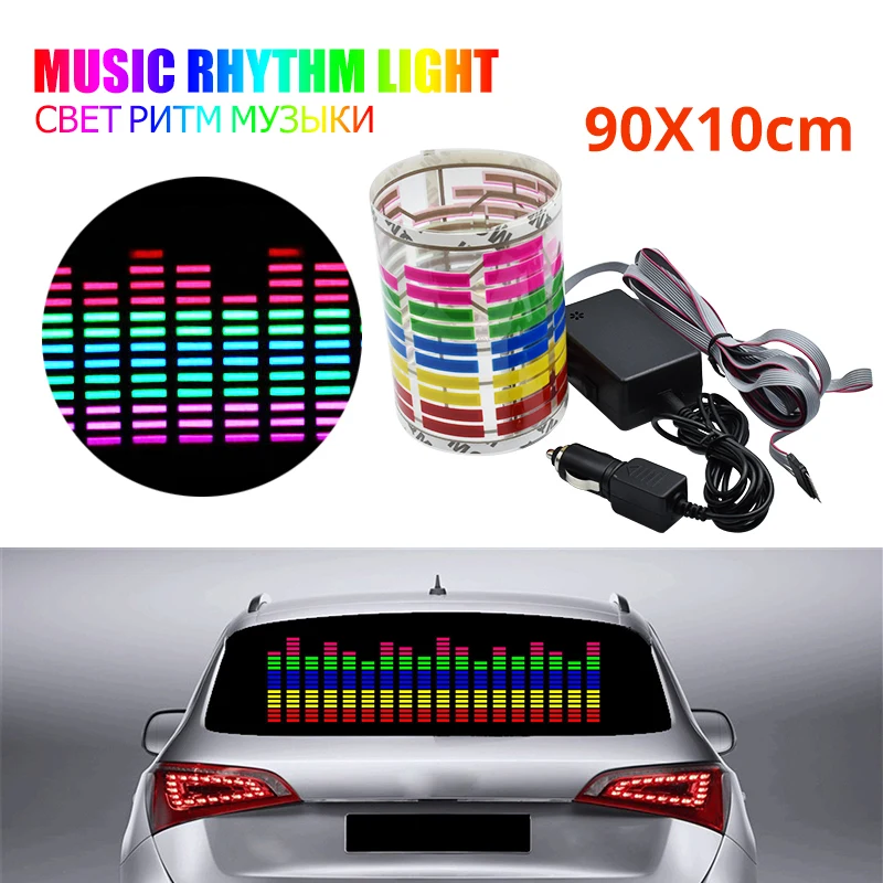 Car-LED-Sticker-Music-Rhythm-LED-Flash-Light-Lamp-Car-Rear-Windshield ...