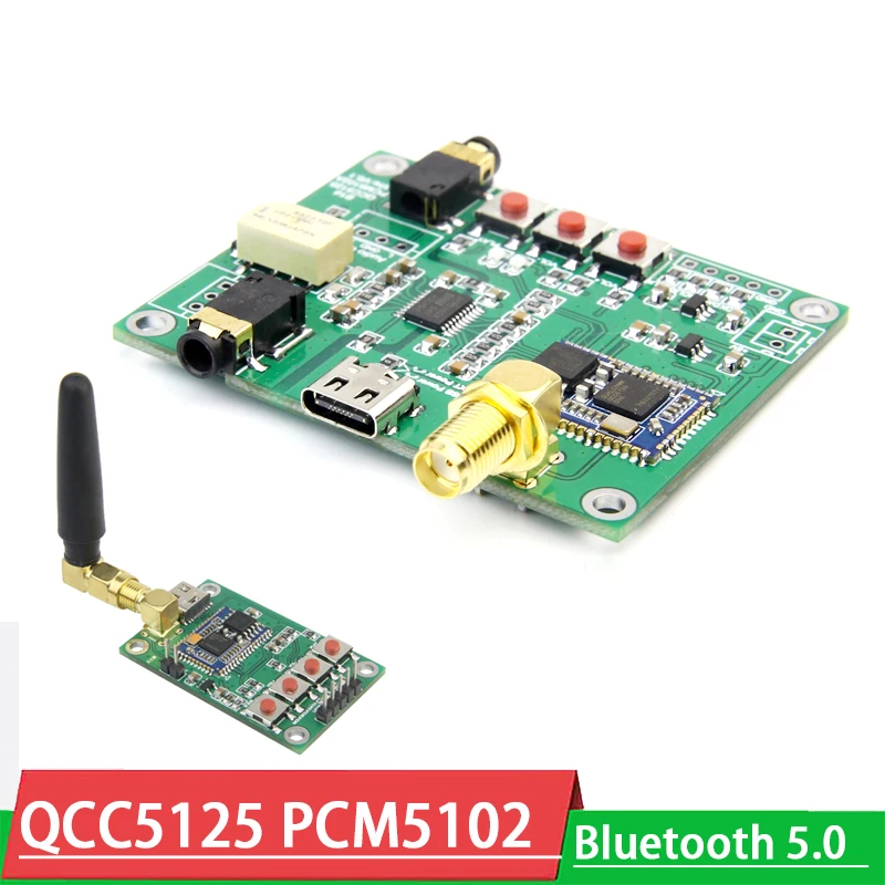 Qcc5125 Bluetooth 5.0 Audio Stereo Board Pcm5102a Decoder I2s Usb Type ...