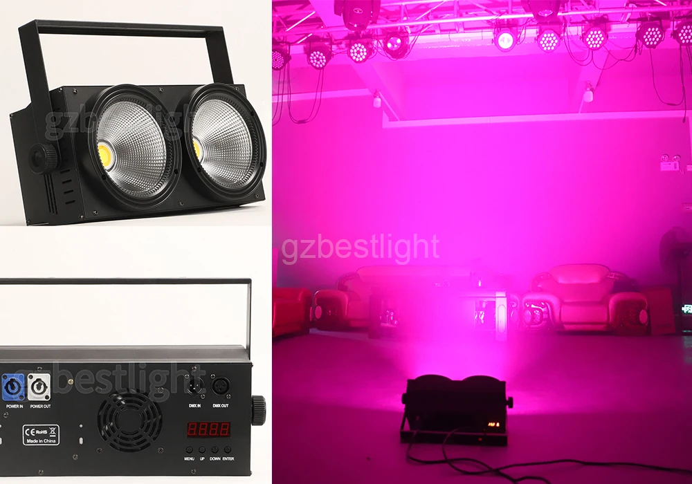 LED BLINDER COB 200W rgbw 4in1 licht LED COB 2 augen 2x 100W RGBW 4IN1 ...