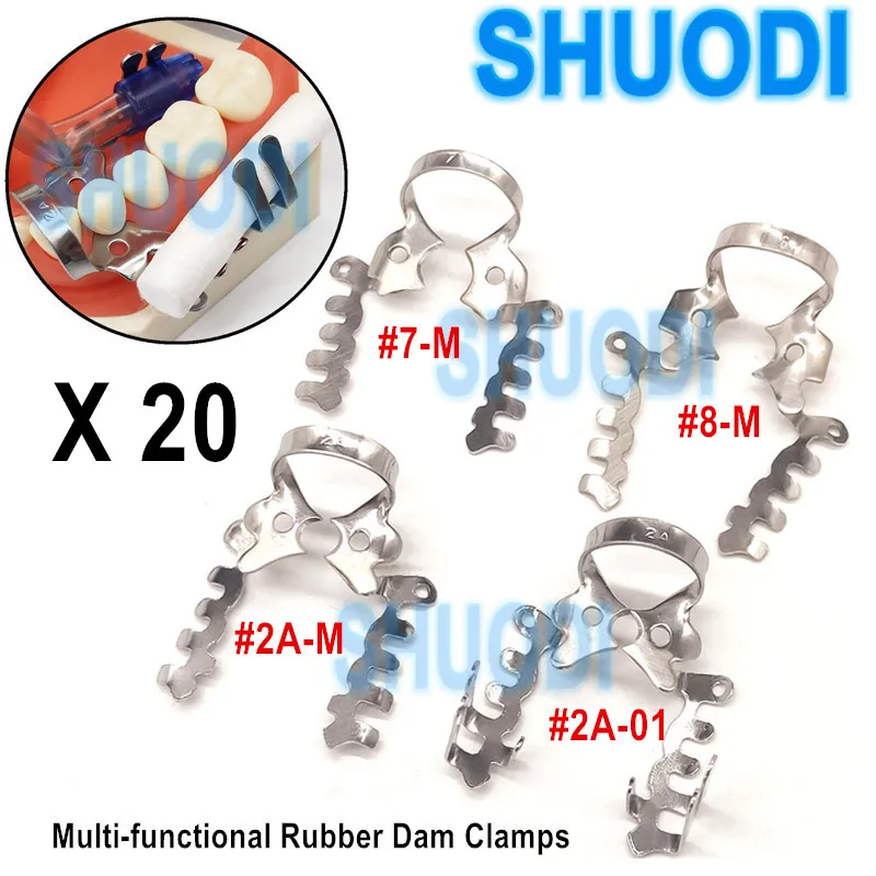 20 pcs dique de goma Dental abrazadera Dental especial Clips ...