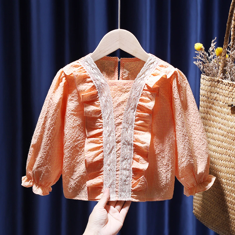 Top de manga abombada para niña pequeña, ropa de decoración con ...