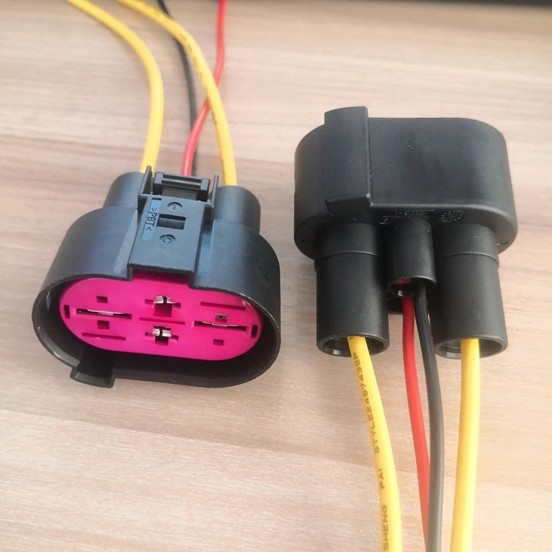 4 Pin/Way Cooling Fan Plug Connector Wiring Harness Cable For VW Passat ...