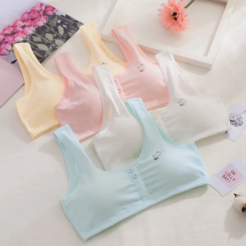 Camisolas de algodón para niñas, ropa interior de chaleco sólido para ...