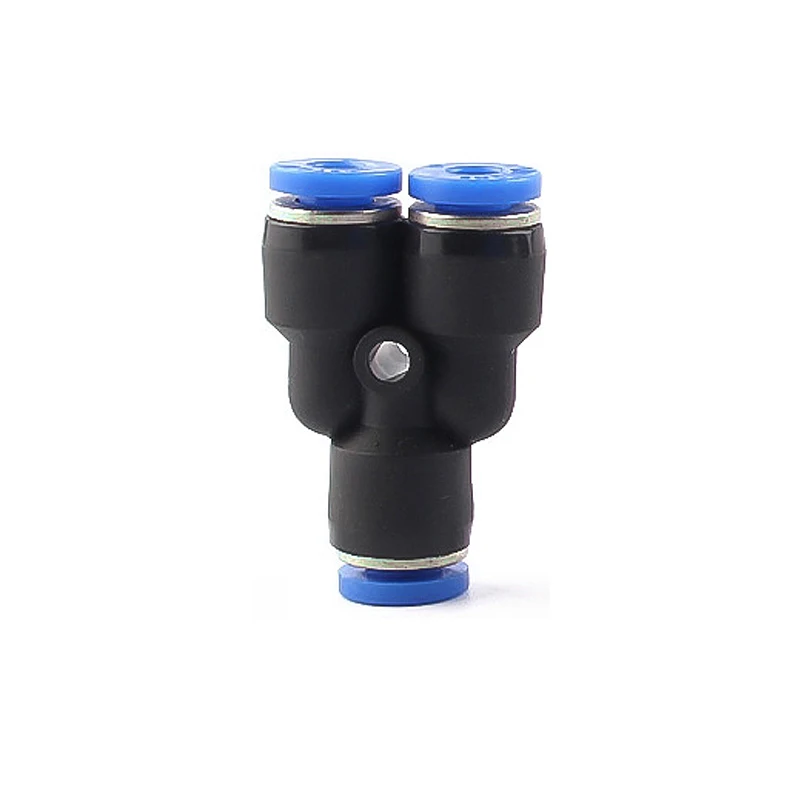 Conector rápido neumático de tres vías, tipo Y, PY4mm,6mm,8mm,10mm,12mm ...