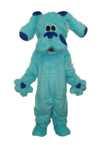 Long Hair Blue Dog Cosplay Mascot Costume - AllCosplay.com