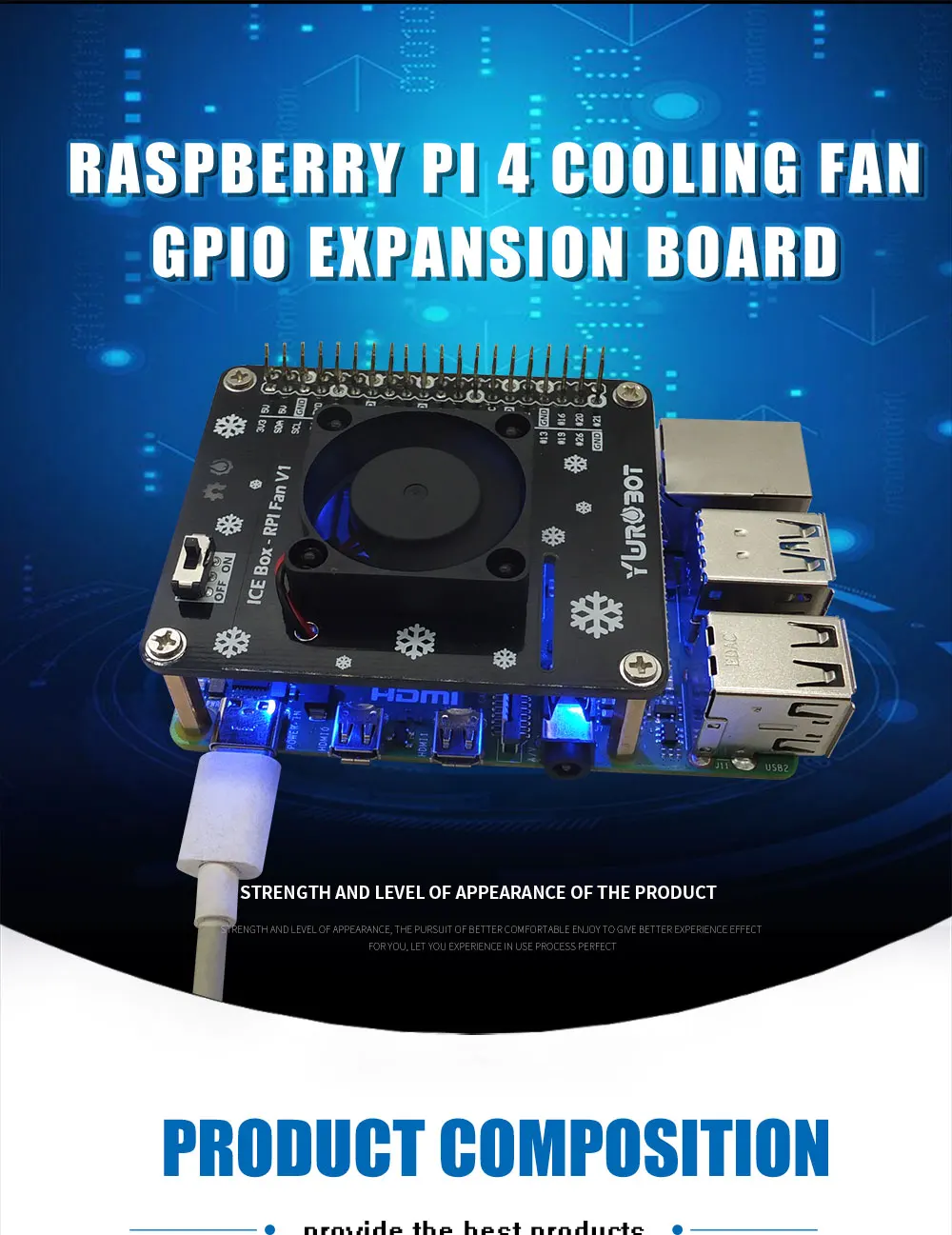 "Extension Gpio avec refroidissement et LED" - Test et Avis