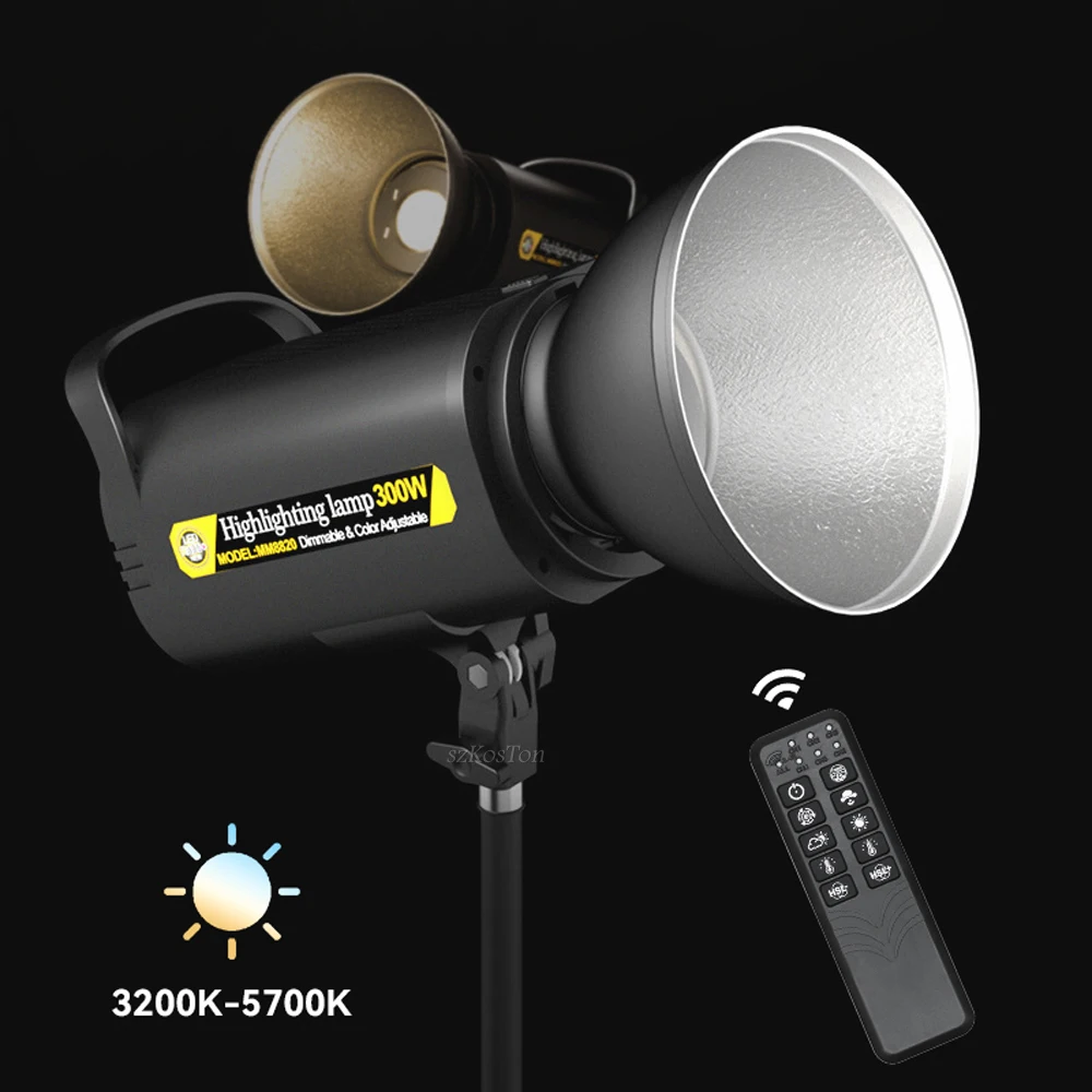 Cob Led Video Light Studio Continuous Light Photography Eu Plug 3200k ...