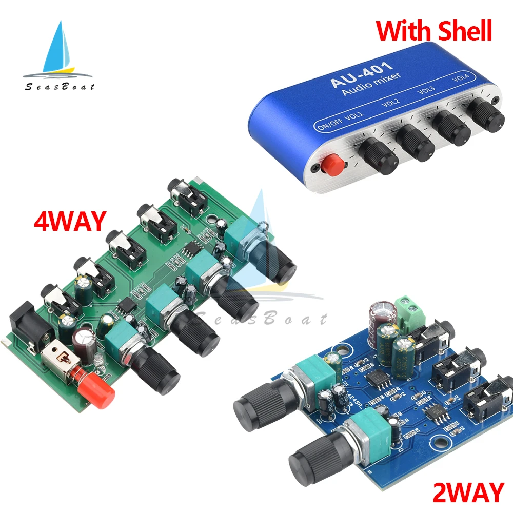 AU-401-DC-5V-12V-Stereo-Audio-Mixer-2-4-Input-1-Stereo-Output-Audio ...