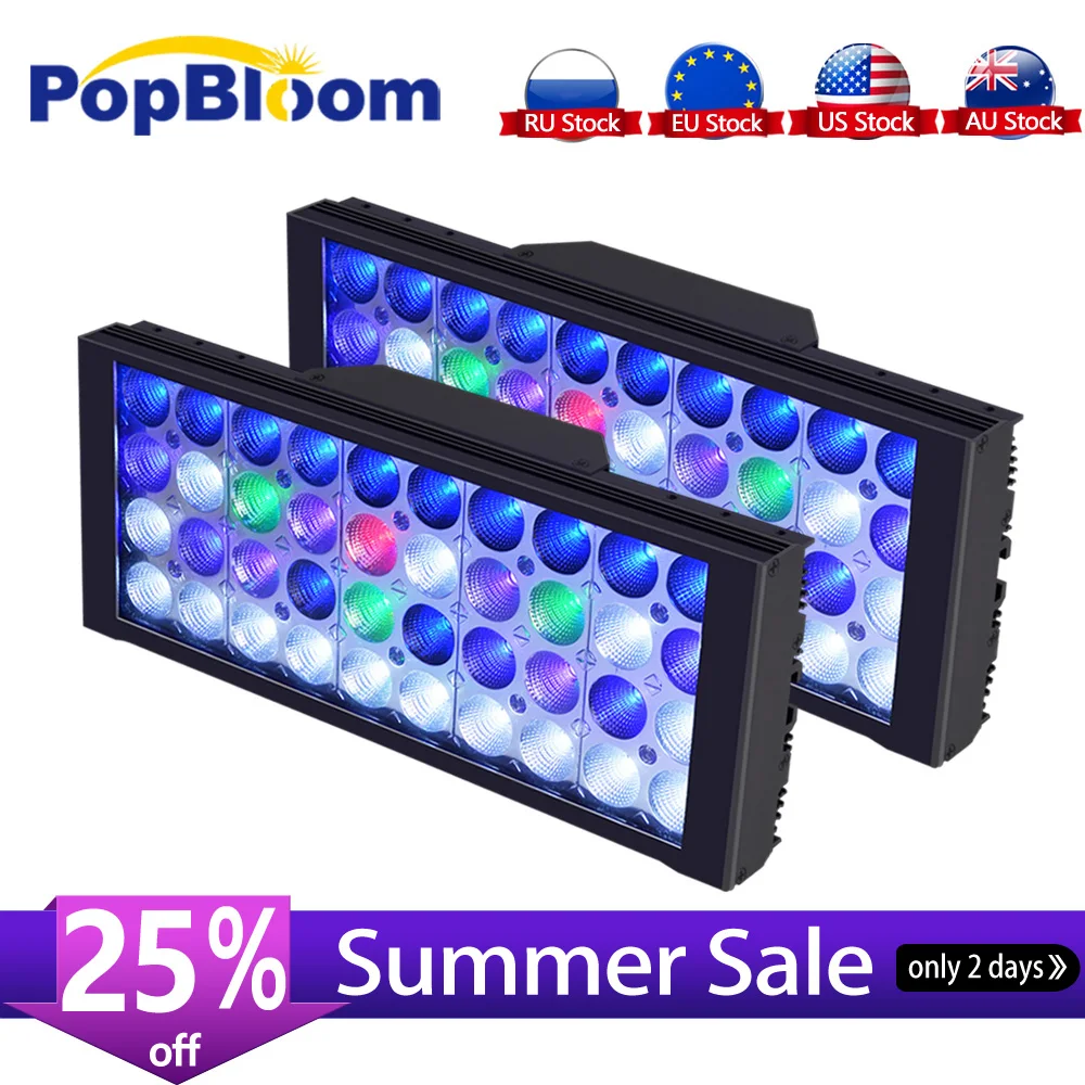 PopBloom Sea Aquarium Led Lighting Full Spectrum Led Reef Light Lamp ...
