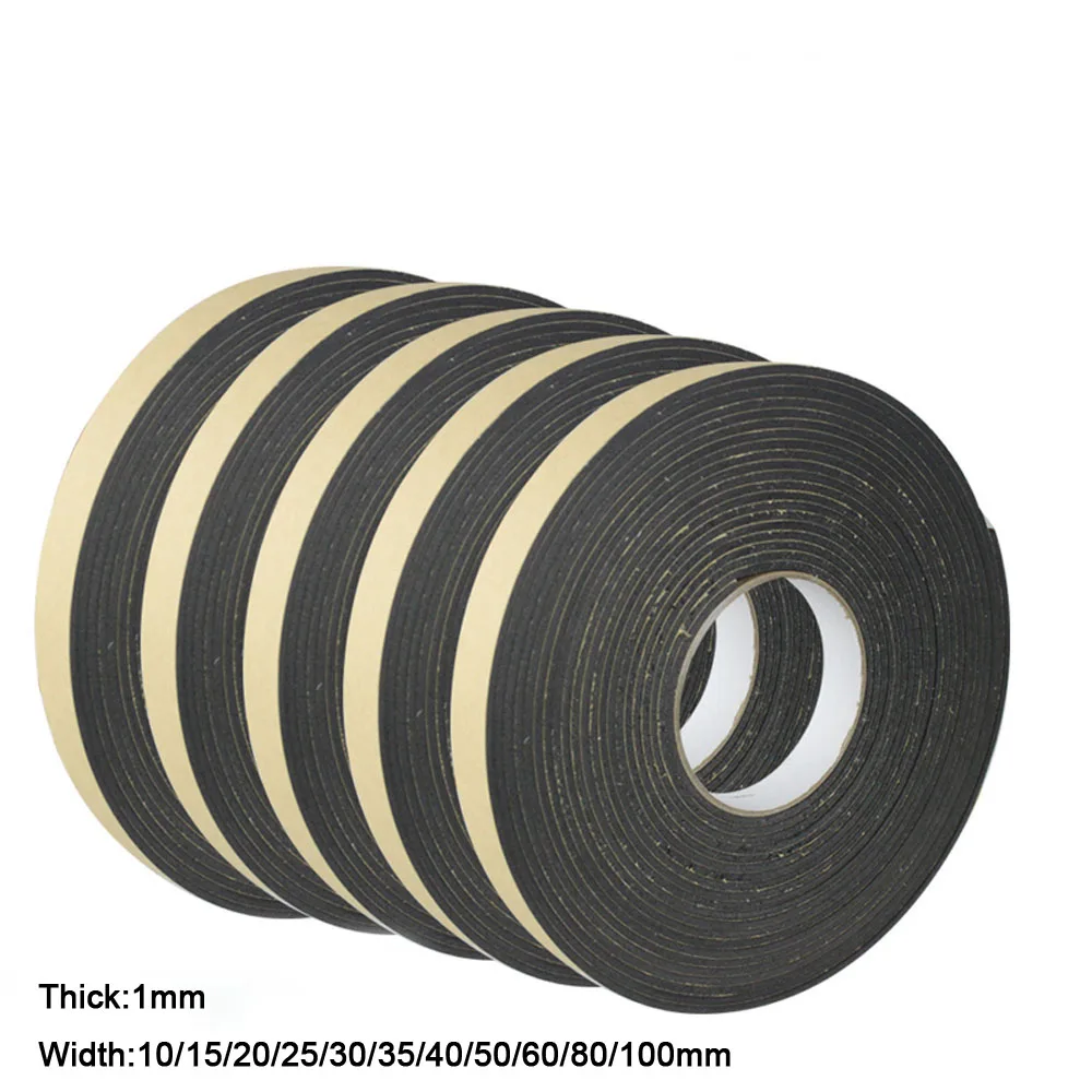 5M Rubber Self Adhesive Sponge Seal Strip Thick 2 3mm Width 10 50mm EVA ...