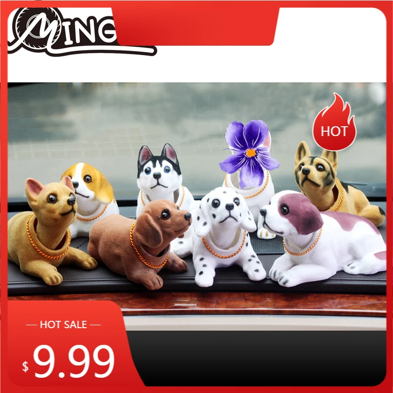 Nodding Dog Funny Shaking Head Toys Cute Bobblehead Puppy Dolls Swing ...