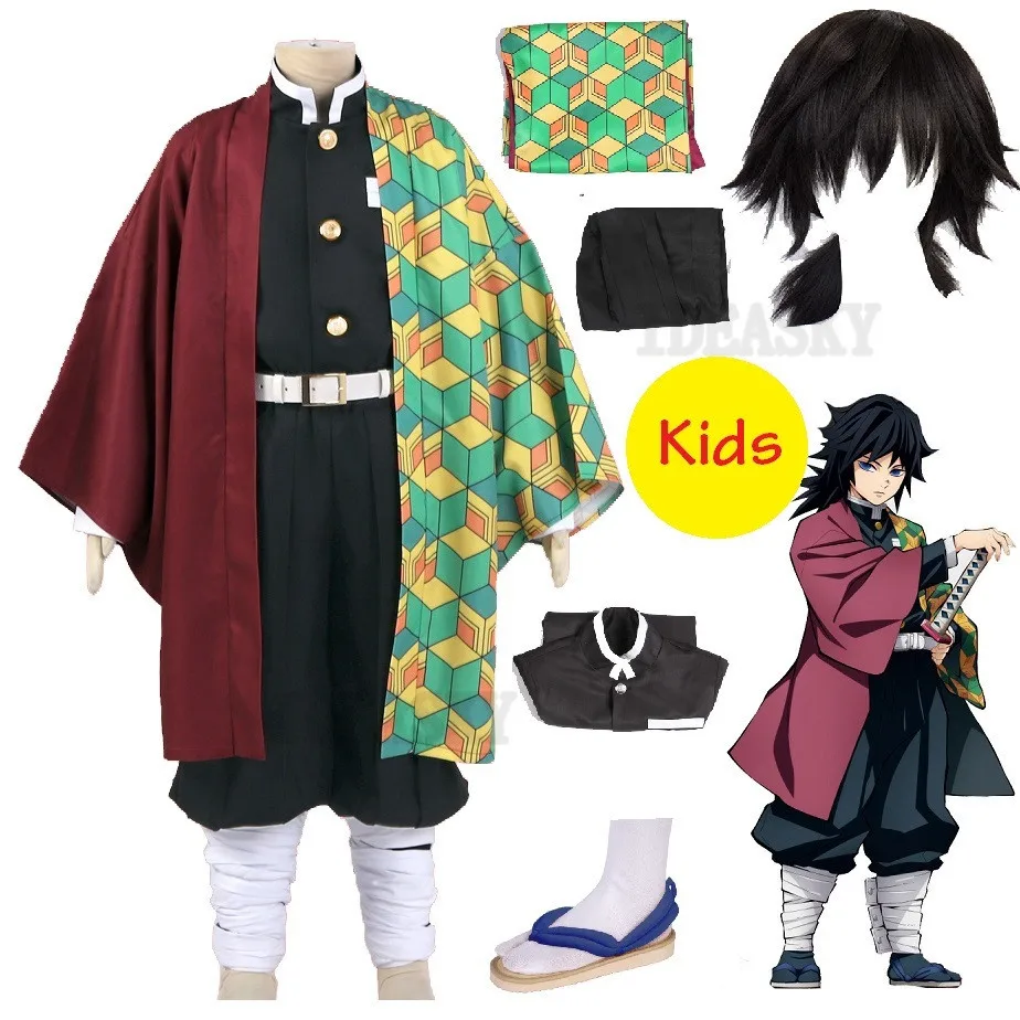 Anime Demon Slayer: Kimetsu No Yaiba Cosplay Tomioka Giyuu Cosplay Kids ...