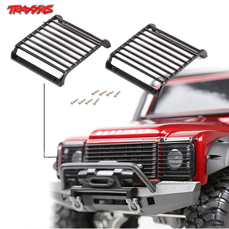 AJRC 2Pcs TRX4 Defender Metal Front Lamp Guards Headlight Cover Guard ...