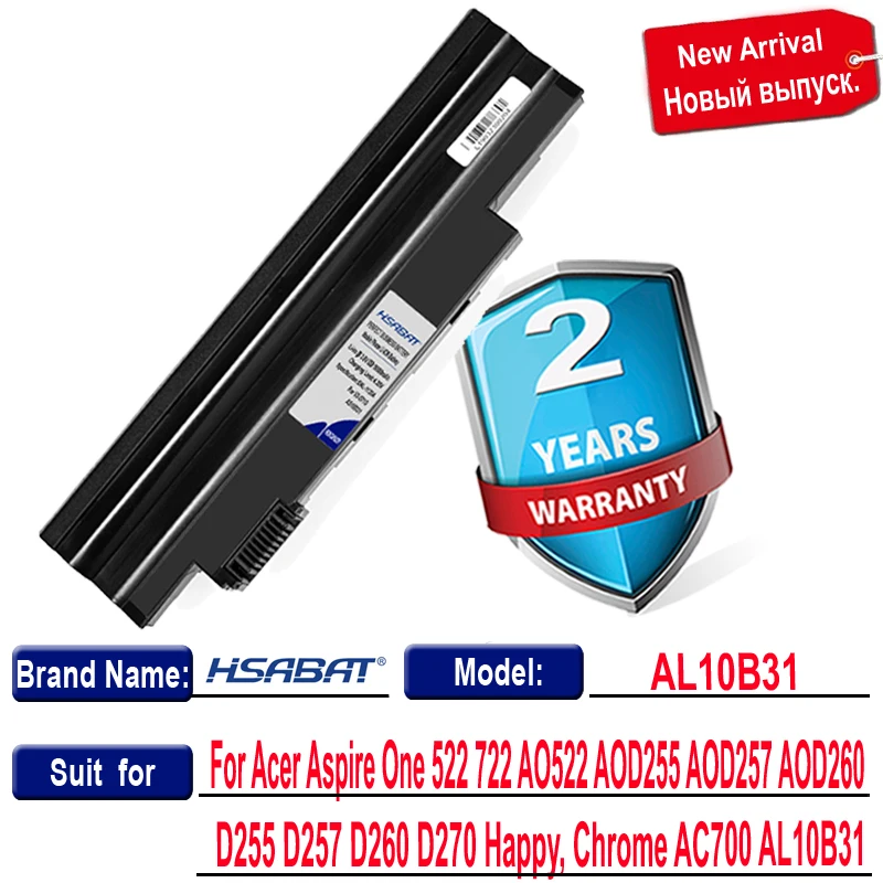 7000mAh 100% New Battery for Acer Aspire One 522 722 AO522 AOD255 ...
