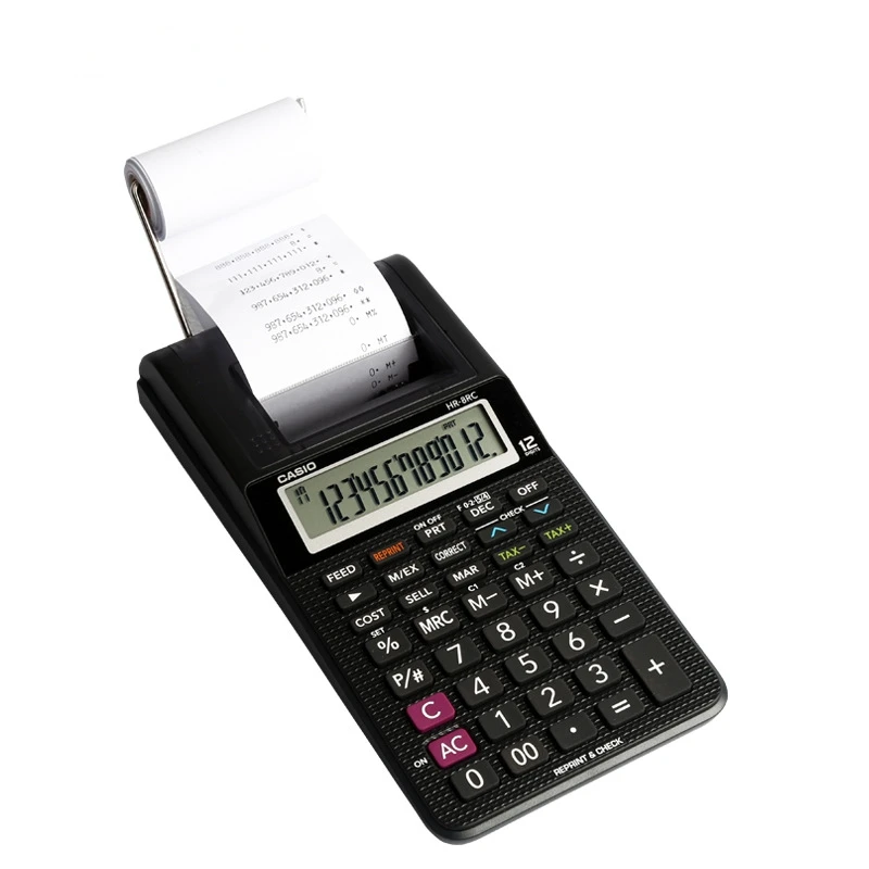 Printing Calculator Hr-8rc Out Of Paper Computer Office Calculator With ...