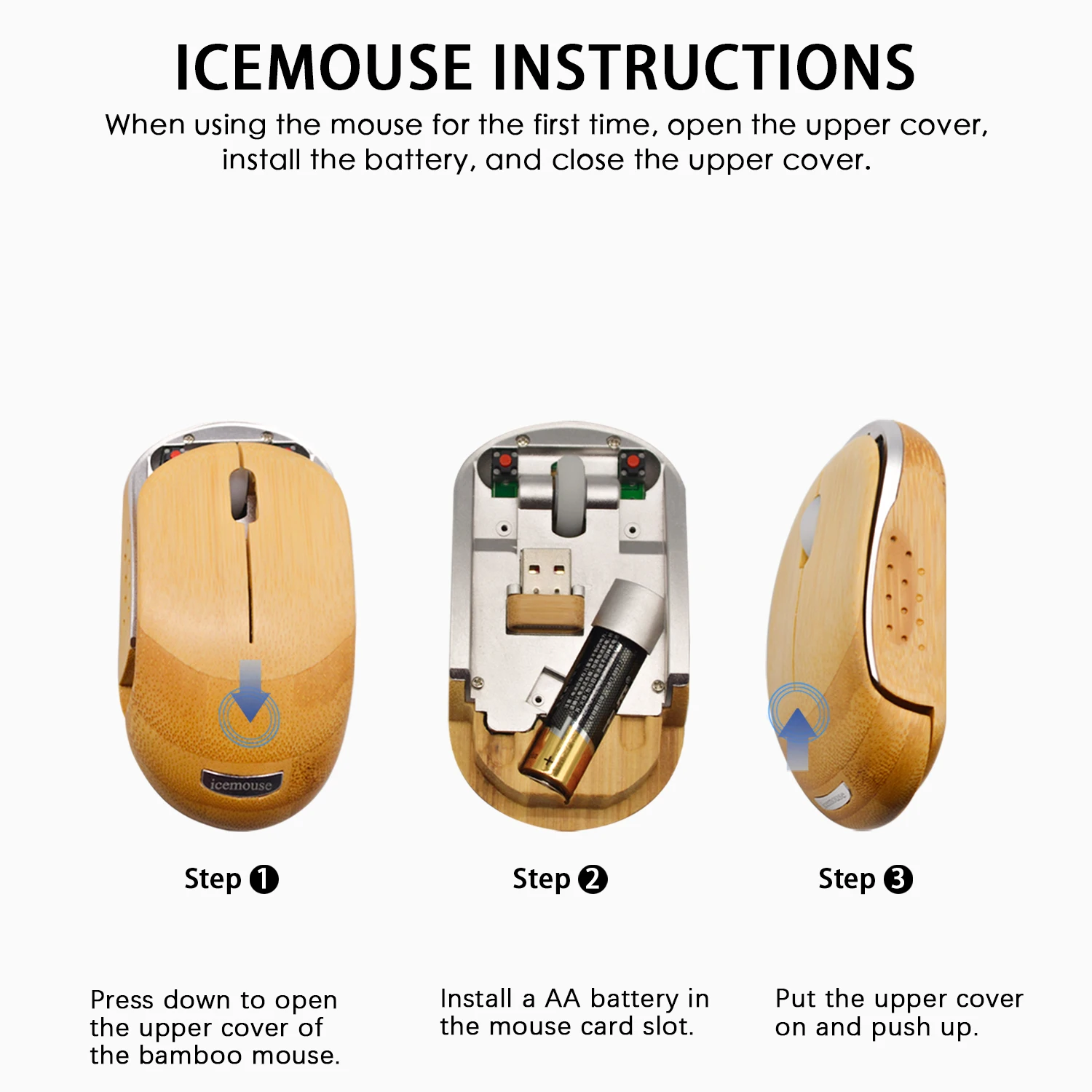 Wireless Wooden Mouse