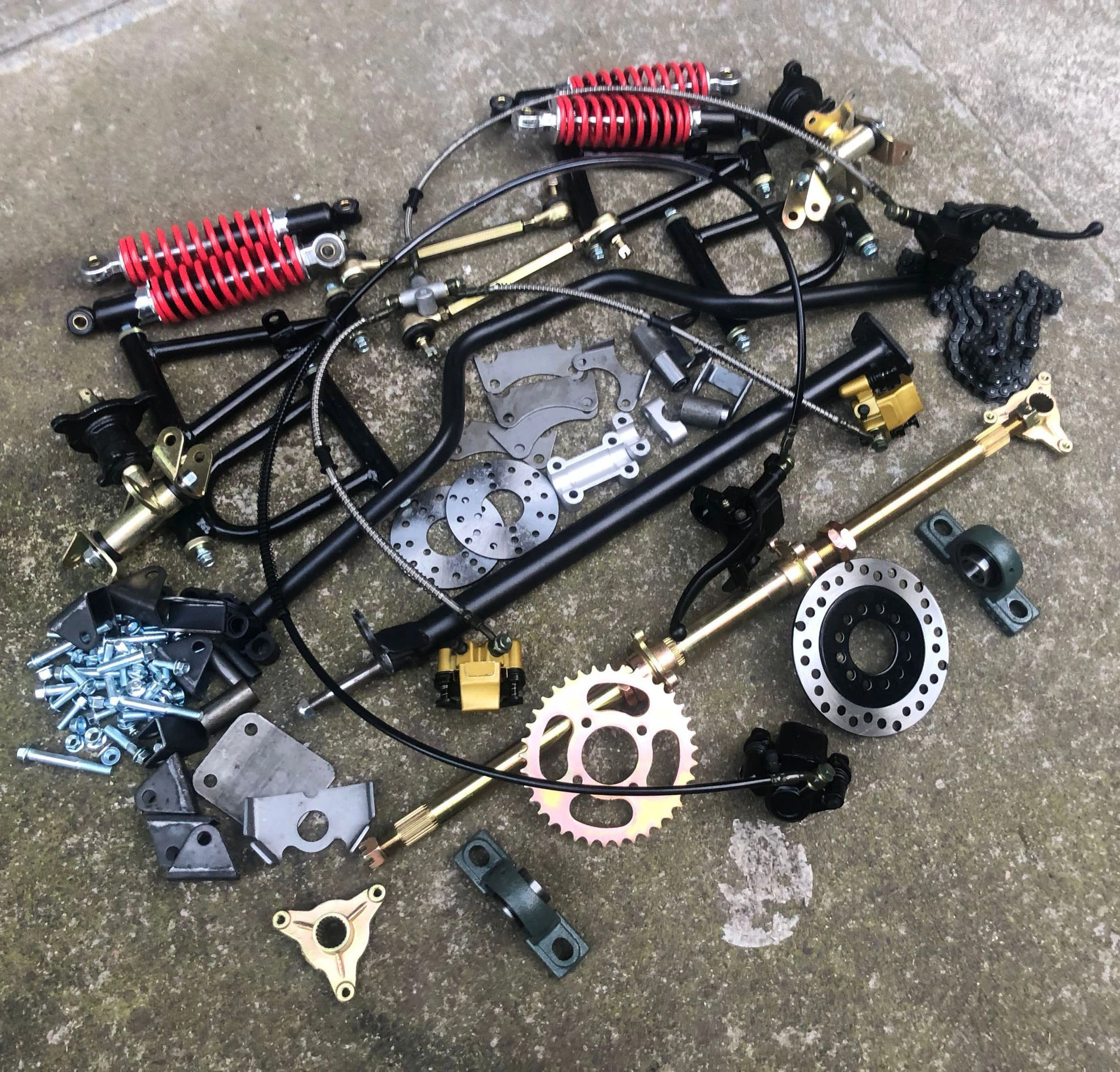 GO KART KARTING ATV UTV Buggy 61CM Rear Axle Sprocket Brake Disc Rotor ...