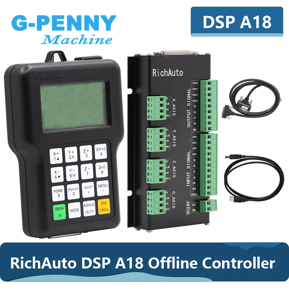 Free Shipping Original RichAuto DSP A18 4 Axis Controller Motion Controller Remote A18 English ...