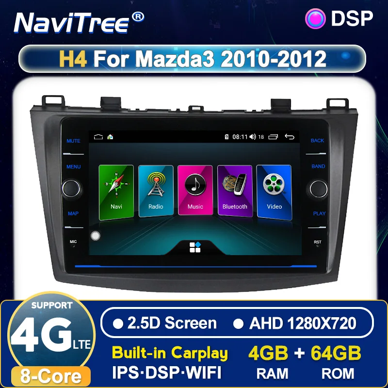 Car Multimedia Radio Player For Mazda 3 BK Mazda3 2010 2012 Android 8.1 ...