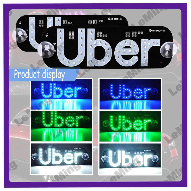 Uber indicator Sign light Windshield Logo Lamp with Bright LED Bulb ...
