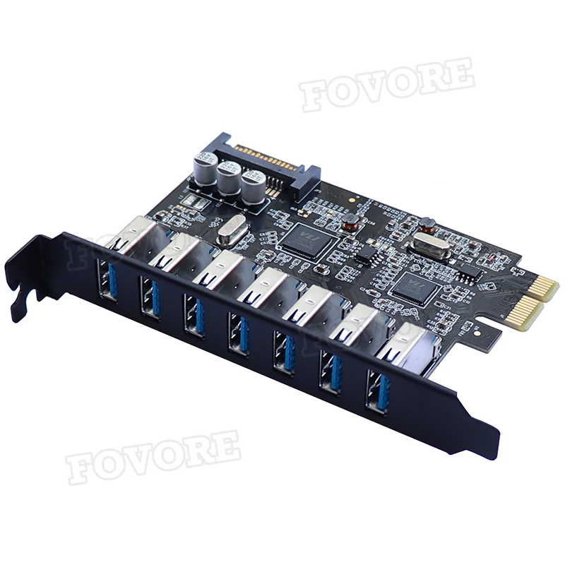 FOVORE Карта расширения USB 3.0 7 портов | AliExpress
