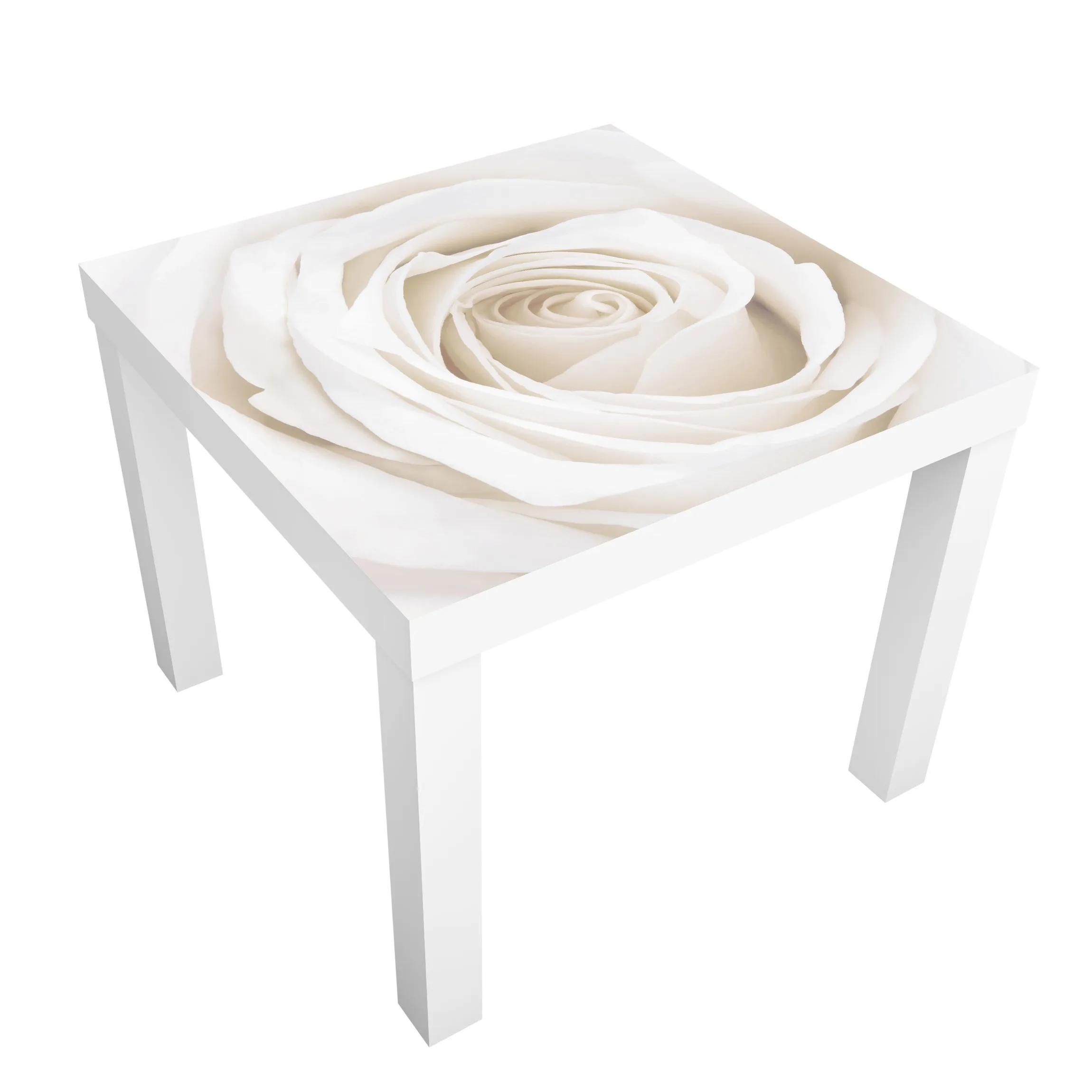 3d Art Table Sticker White Rose Flower Table Cover Wallpaper Mural Wall ...