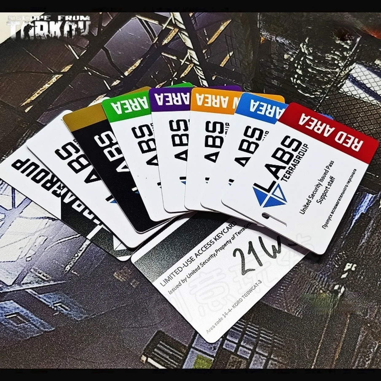 TerraGroup-Labs-Escape-From-Tarkov-Key-Card-Access-Card-Red-Blue-Yellow ...