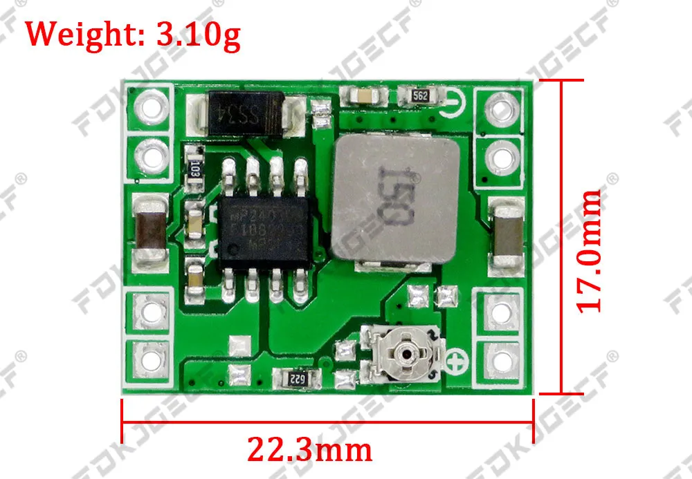 Модуль понижающего вывода, модуль питания регулируемый MP1584EN ...