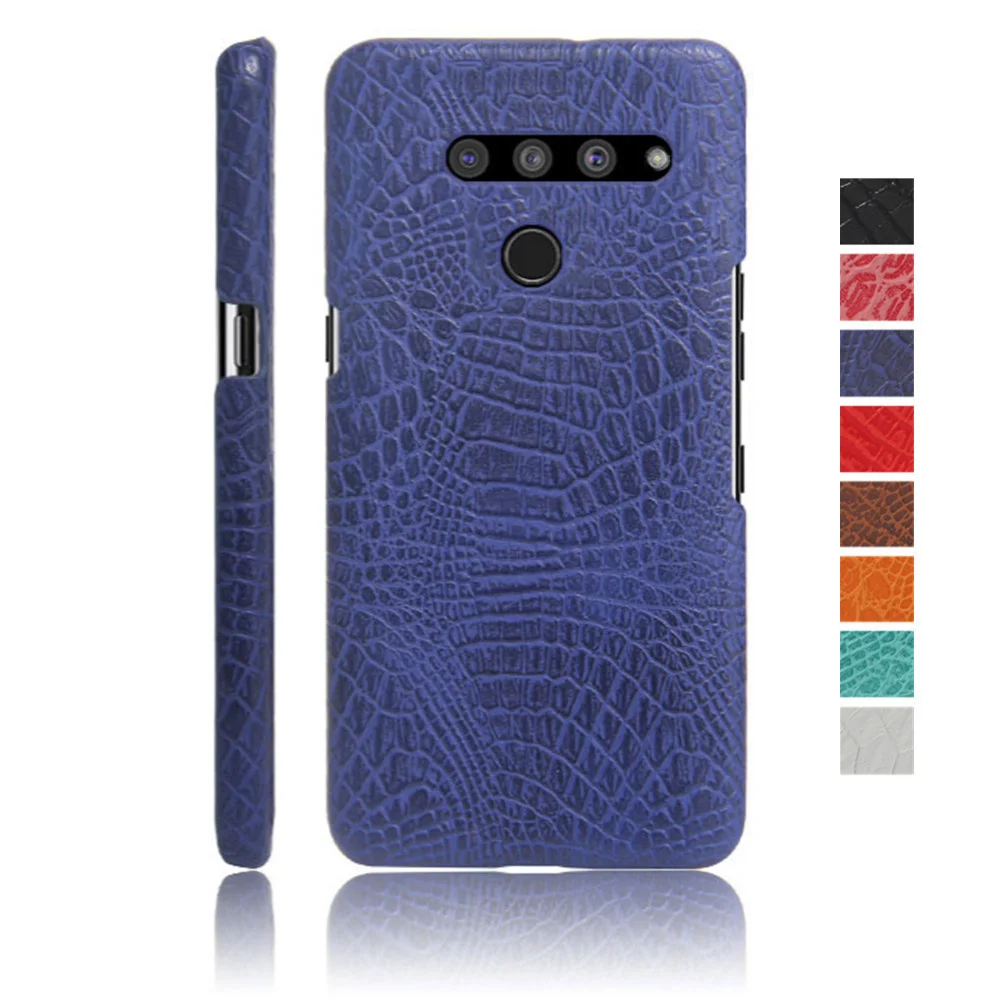 LG V50 G8 G7 ThinQ V30 Coque Luxury Crocodile Pattern PU 가죽 전화 케이스 On ...