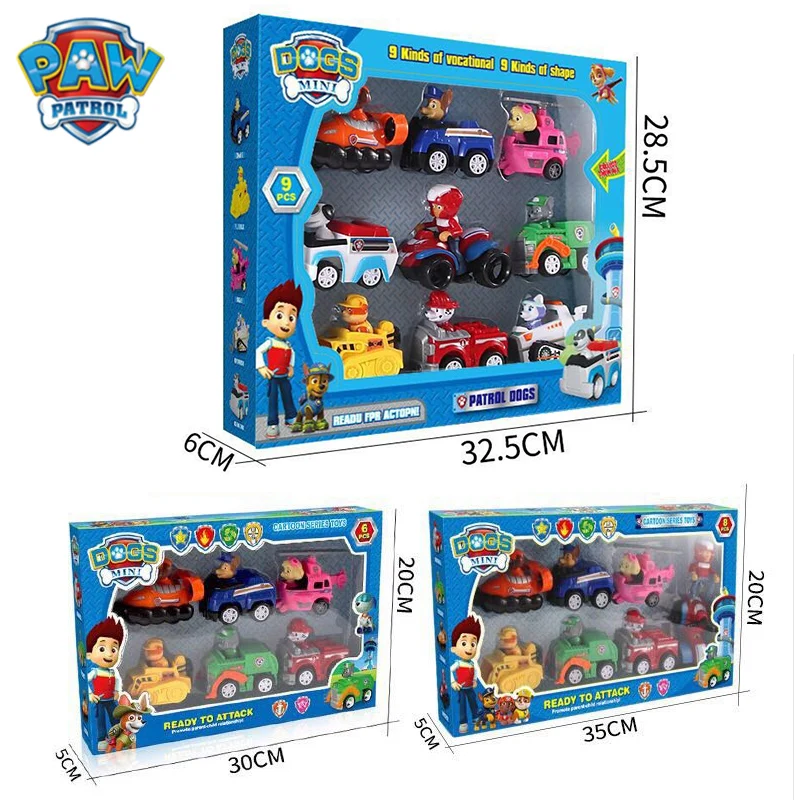 New Paw Patrol Toy Set Puppy Toy Patrol Car Anime Cartoon Figure Model ...
