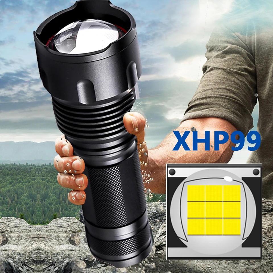 Xhp90.2 9 코어 고품질 Led 손전등 18650 26650 AA 배터리 토치 XHP50 XM L2 U3 T6 줌이 가능한 ...