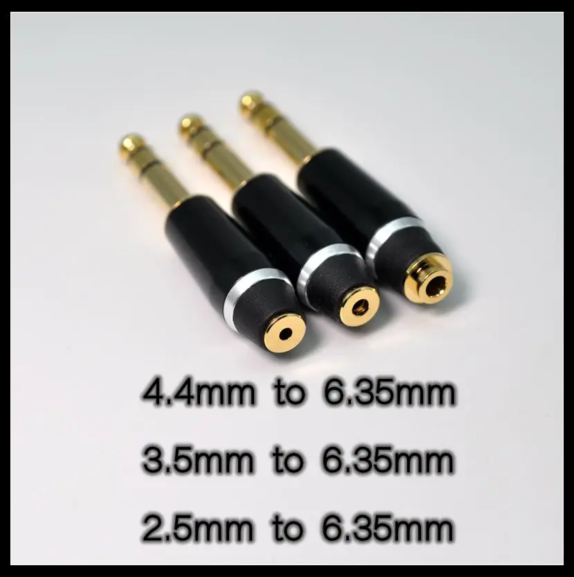 4.4mm ~ 6.35mm 어댑터 컨버터, 3.5MM ~ 6.35MM 2.5MM ~ 6.35MM|이어폰 액세서리| - AliExpress