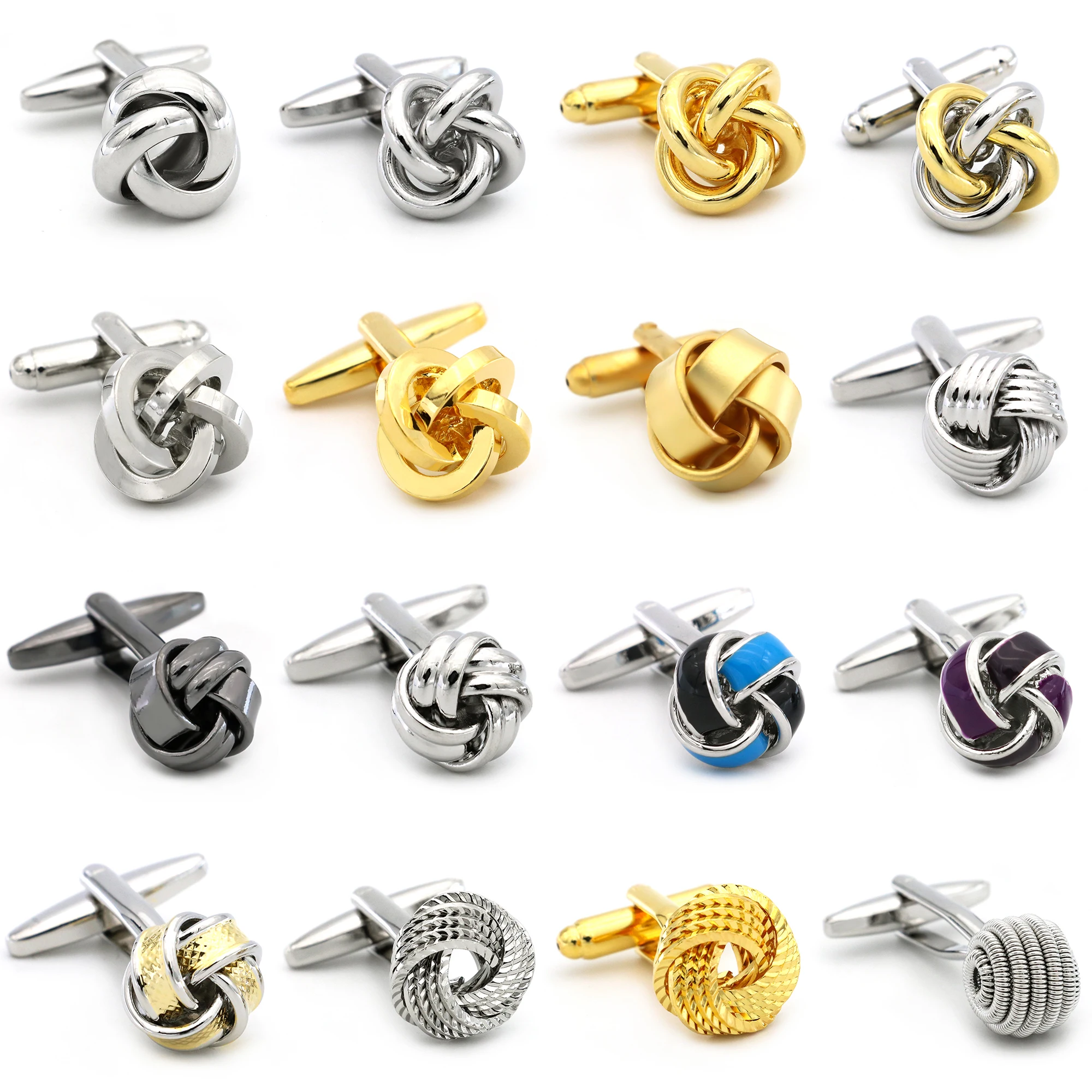 Fashion-Knot-Cufflinks-For-Men-Various-Twist-Ball-Design-Cuff-Links ...