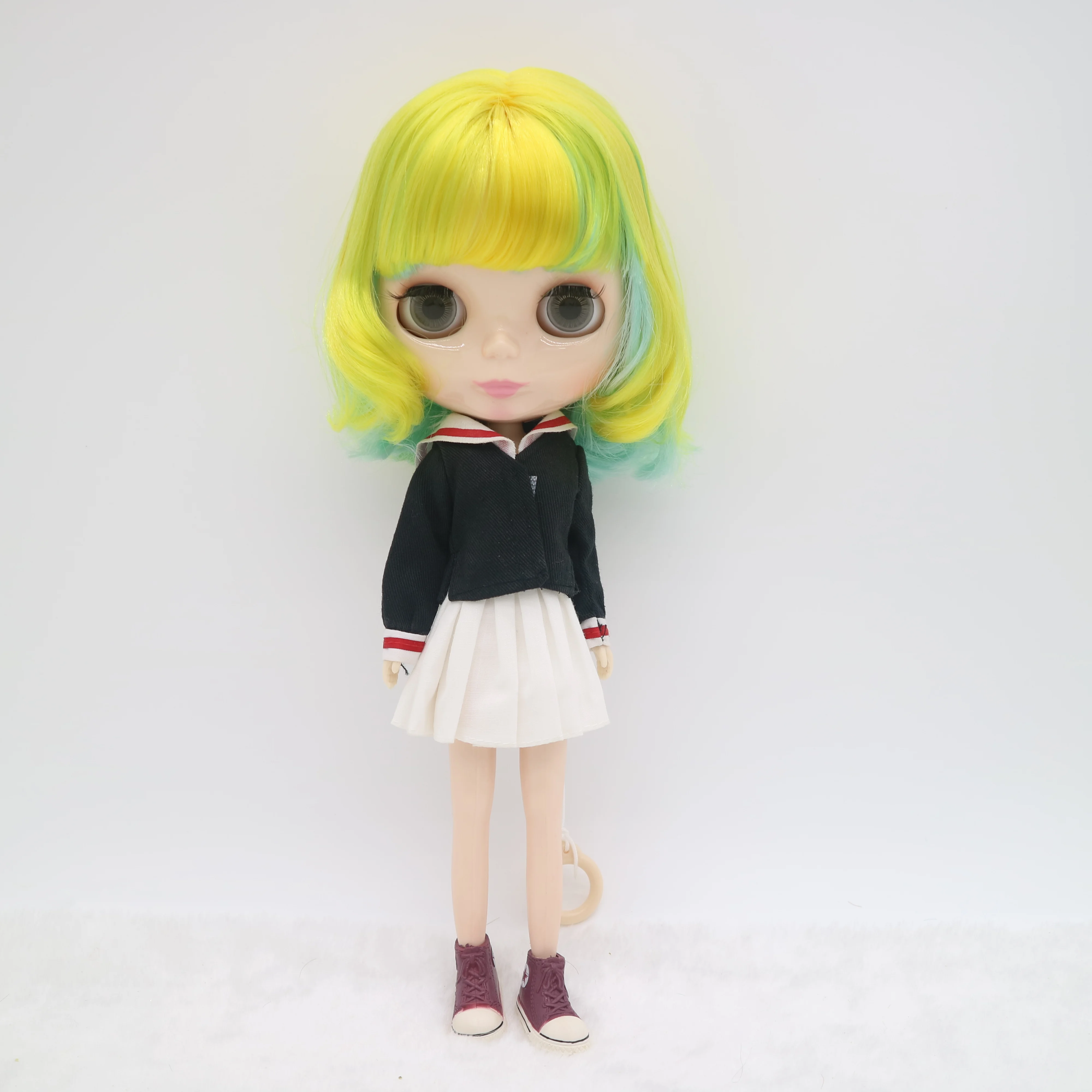 Blyth doll with short mix hair(green ,yellow) - AliExpress 26