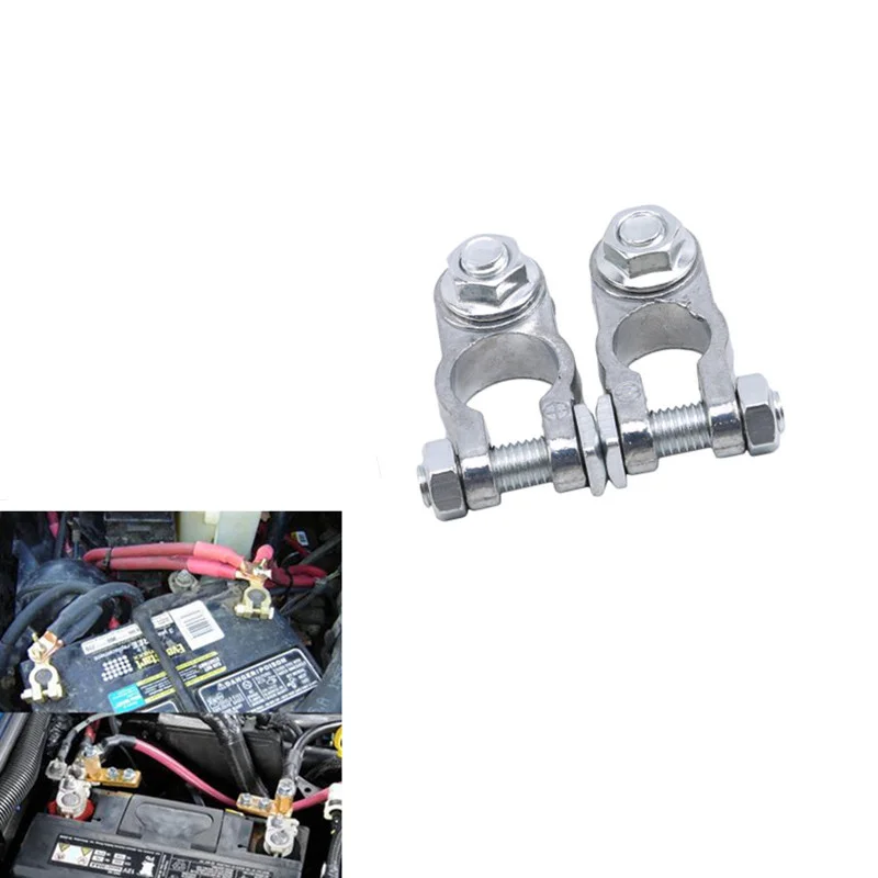 Hot 2Pcs Car Battery Connector Post Battery Terminal Pile Cap Charging ...