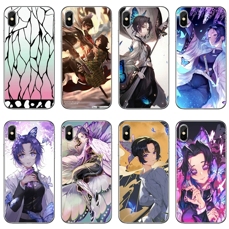 Demon Slayer Kochou Shinobu Silicone Phone Case For iPhone 12 11 Pro ...