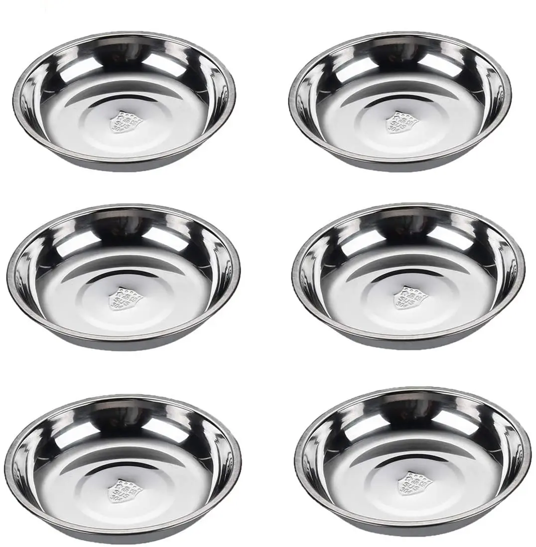 6-Pcs-Stainless-Steel-Sauce-Bowl-Round-Seasoning-Dishes-Sushi-Dipping ...