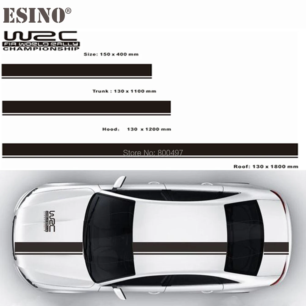 Nieuwe Auto Accessoires Wrc Fia World Rally Championship Streep Set ...