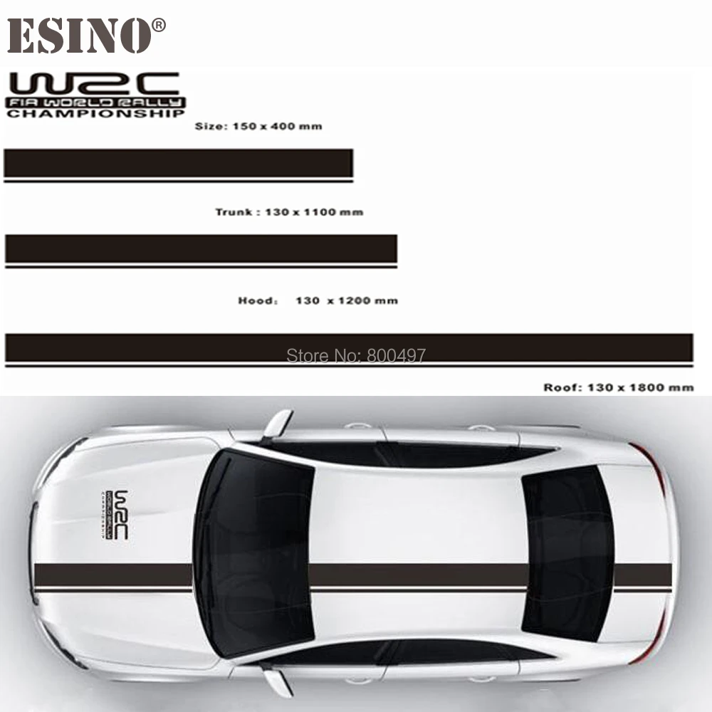 Nieuwe Auto Accessoires Wrc Fia World Rally Championship Streep Set ...