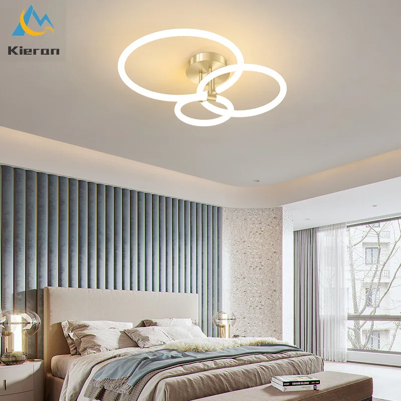 Modern Simple 3head Highlight Acrylic Led Ceiling Light Bedroom Study ...