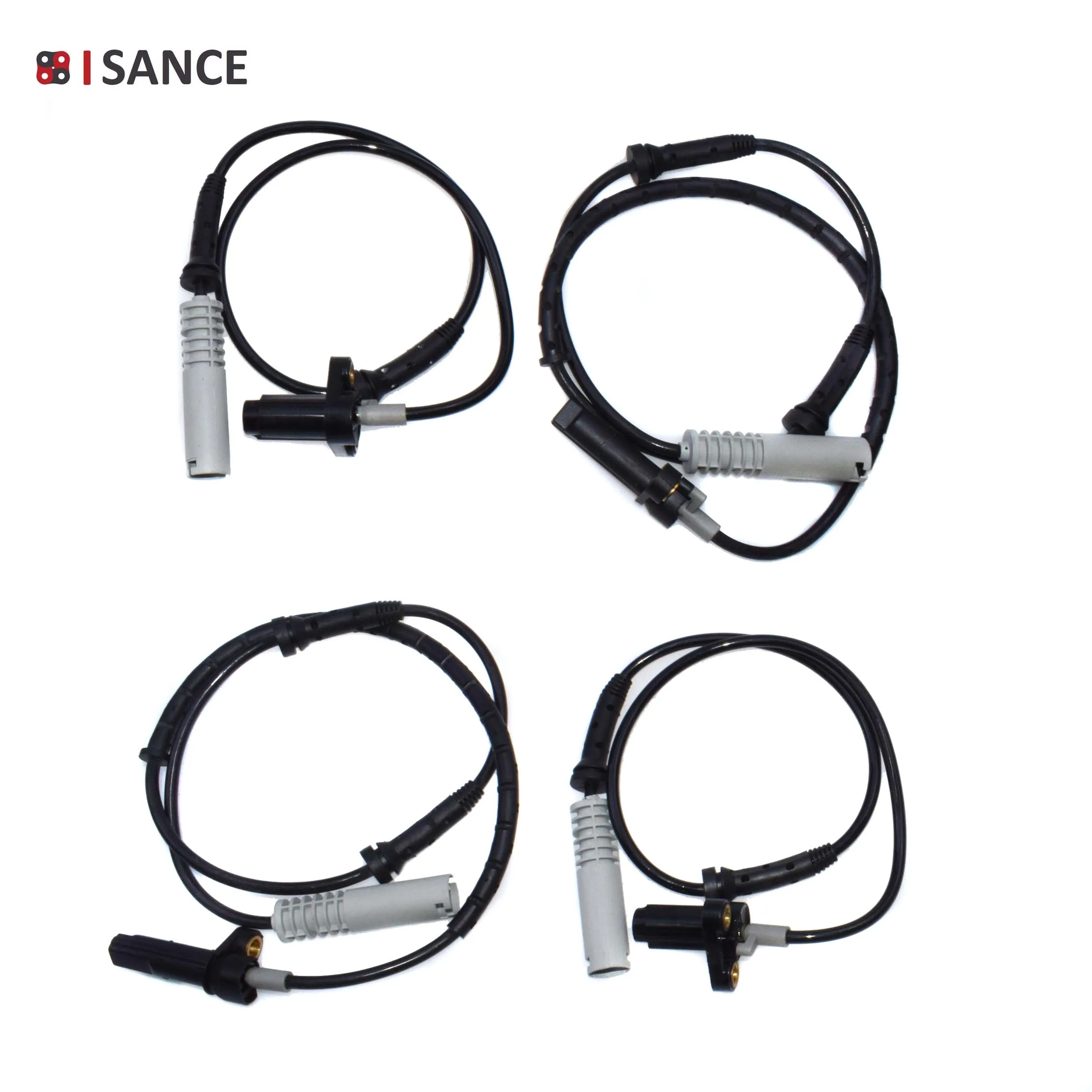 Isance Abs Speed Sensor Front & Rear 34521164651 34521164652 For Bmw 3 ...