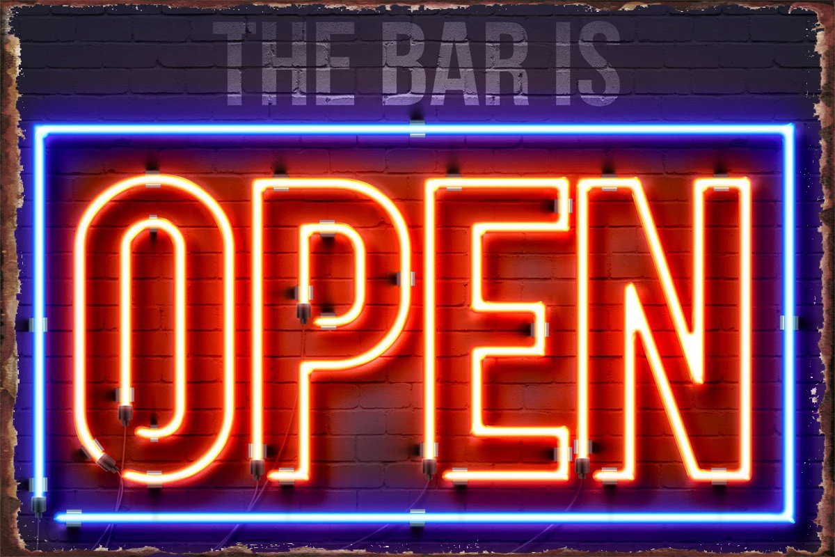 The-Bar-is-Open-neon-sign-Room-Decoration-Retro-Vintage-Metal-Sign-Tin ...